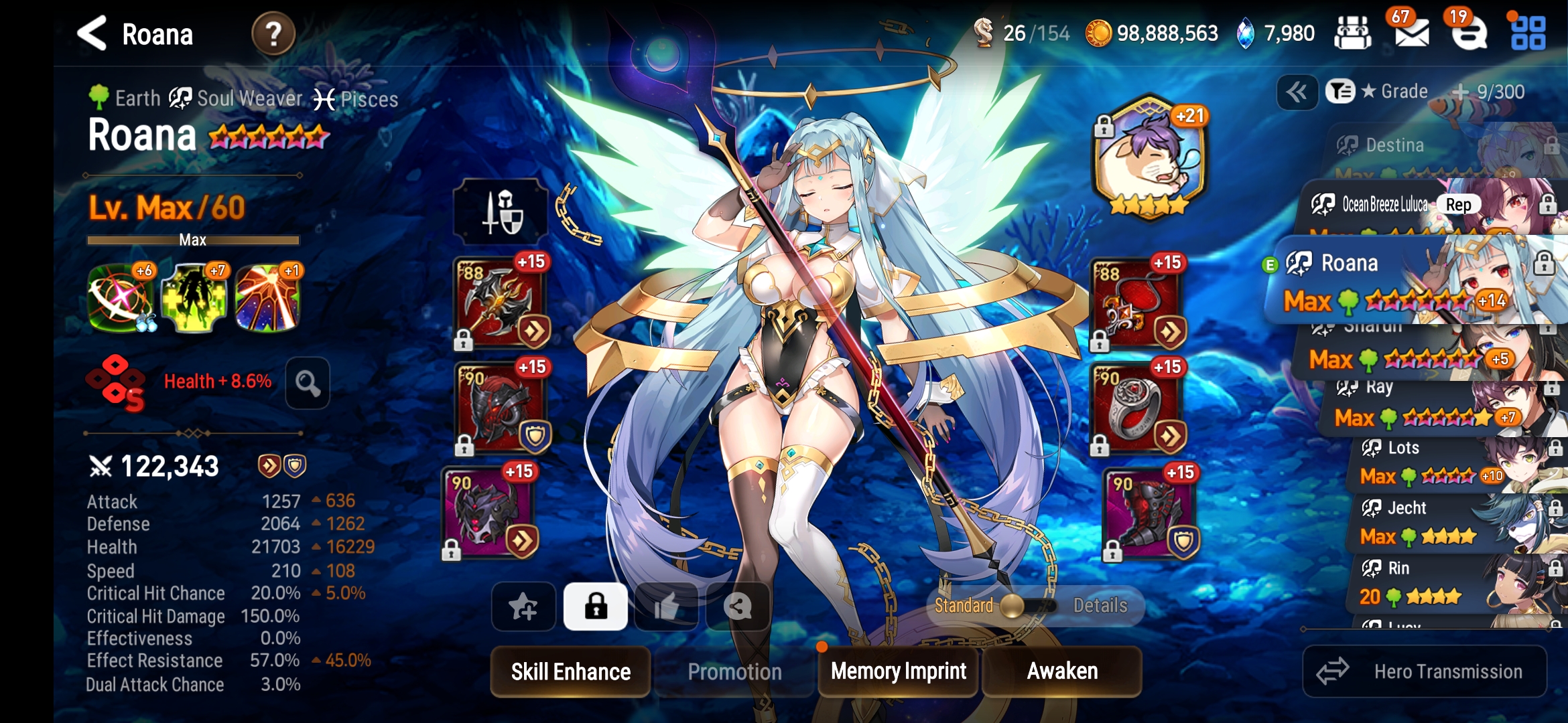 My Roana can't stand LV5 event