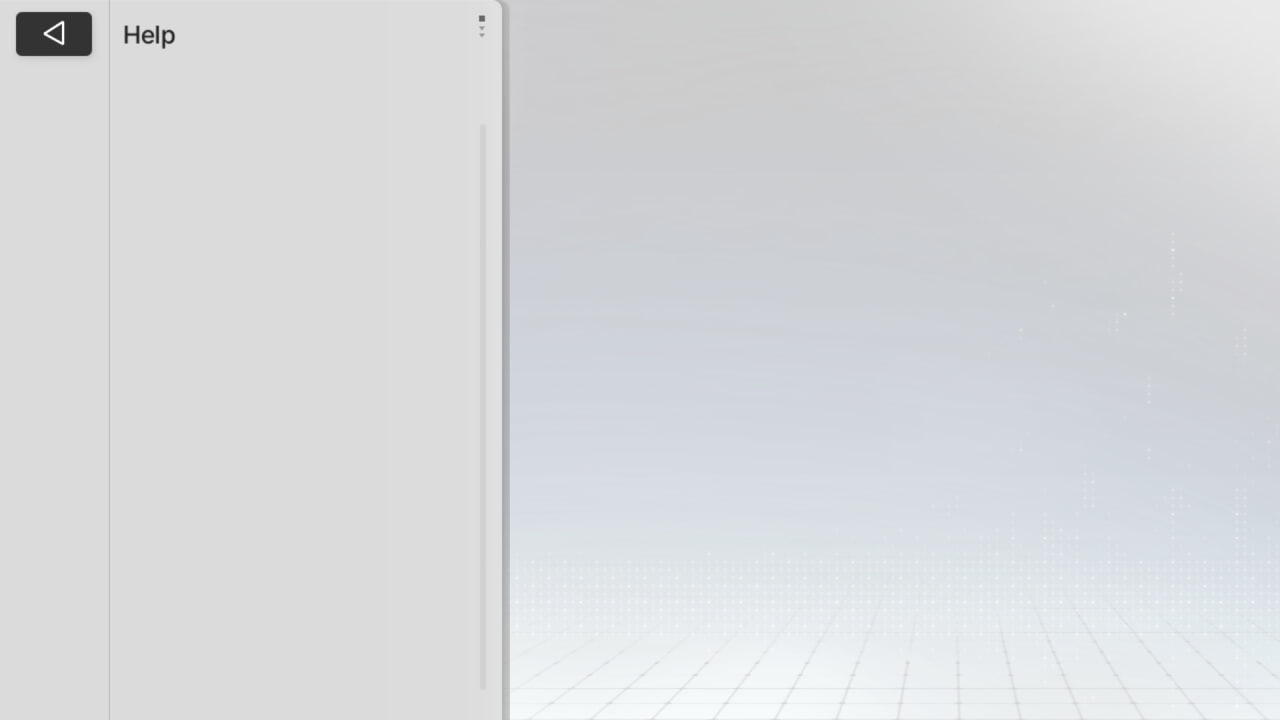 Help tab is visually blank