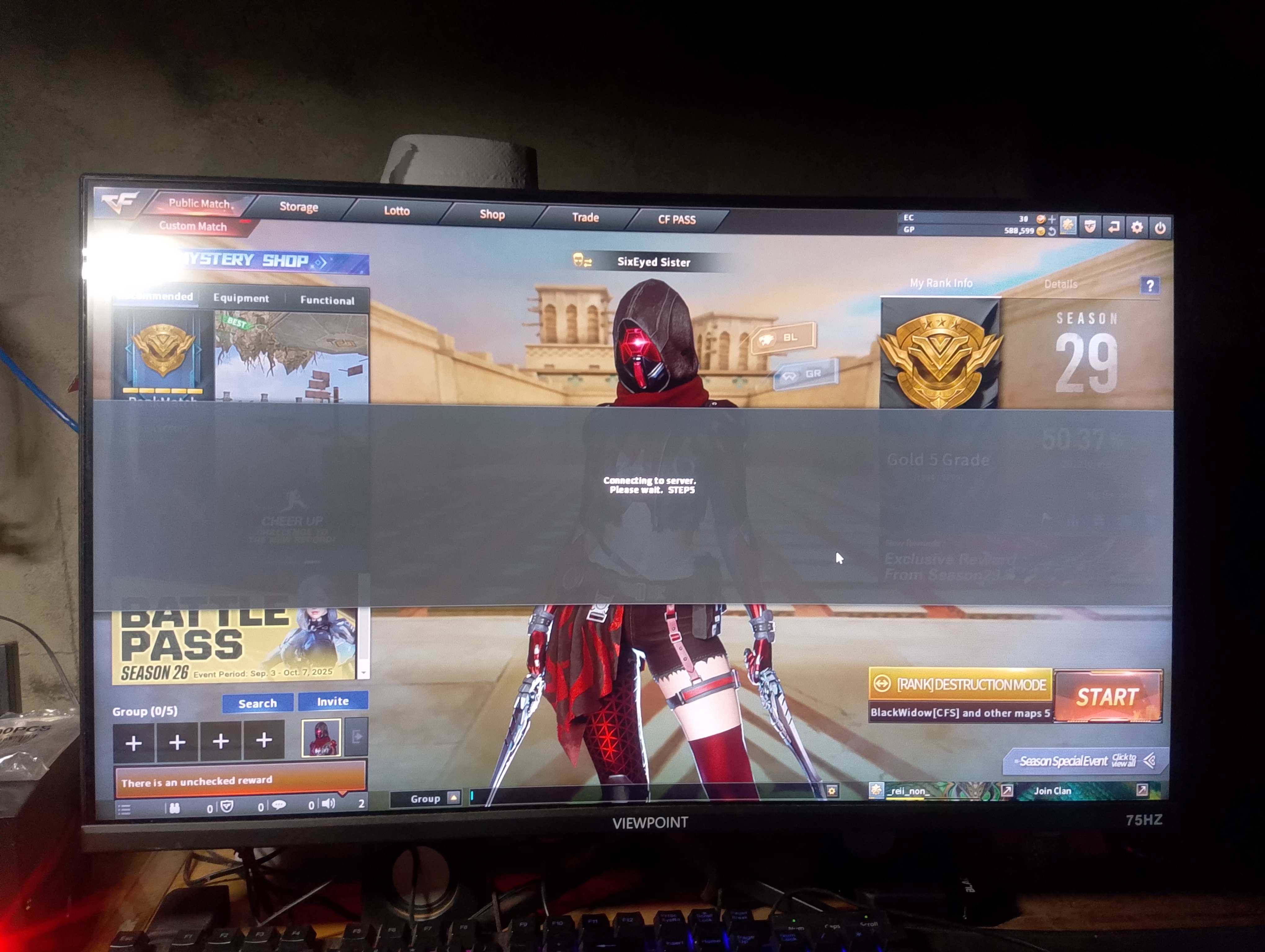 Connecting to server. Please wait. STEP 5.