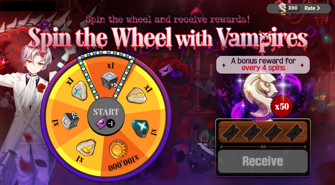 Spin the Wheel with Vampires Event (Compensation Added)