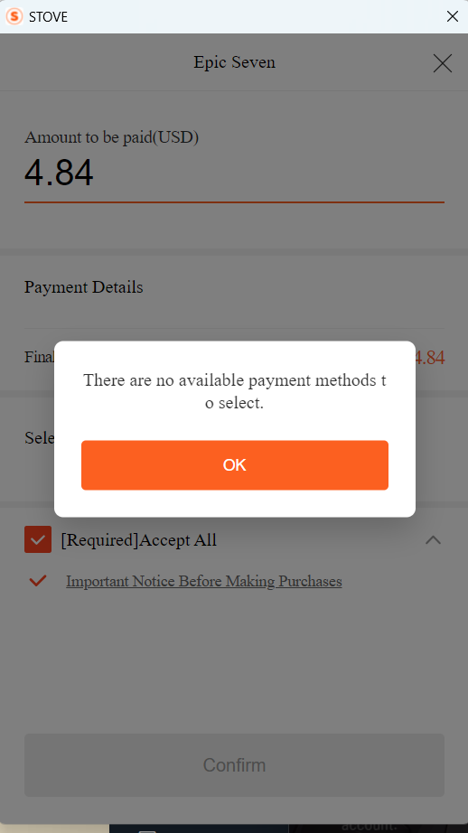[HELP] NO PAYMENT METHOD