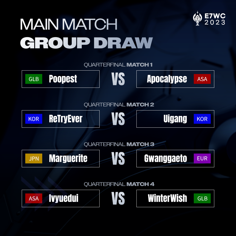 E7WC 2023 본선 1,2일차 경기 진행 및 방송 안내