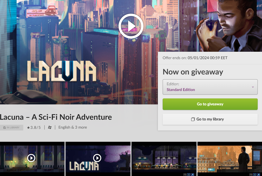 Lacuna – A Sci-Fi Noir Adventure 무료배포