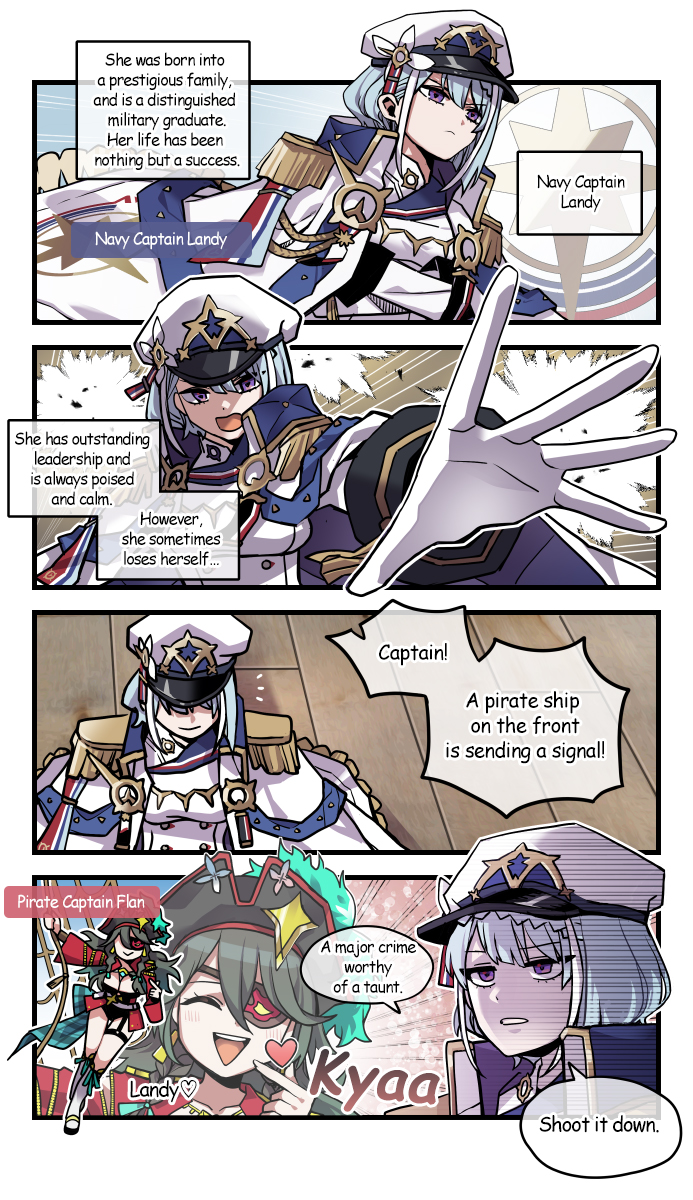 [Official 4-cut Cartoon Season 3] Navy Captain Landy