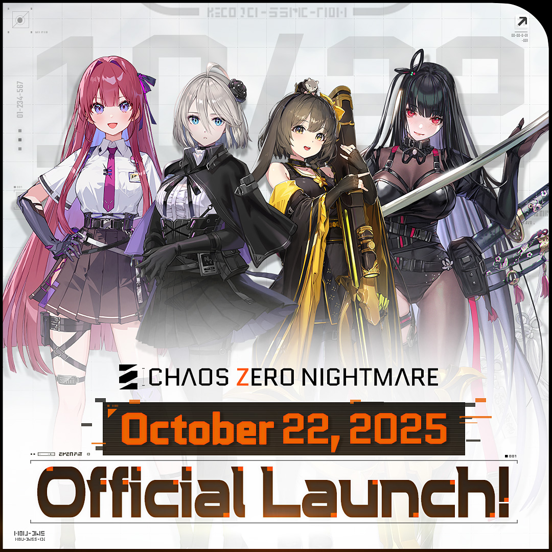 [Notice] Chaos Zero Nightmare Official Launch Confirmed — October 22!