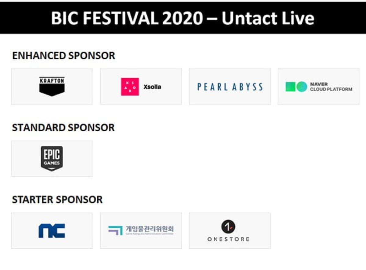 BIC 스폰서로 보는 인디 게임의 관심