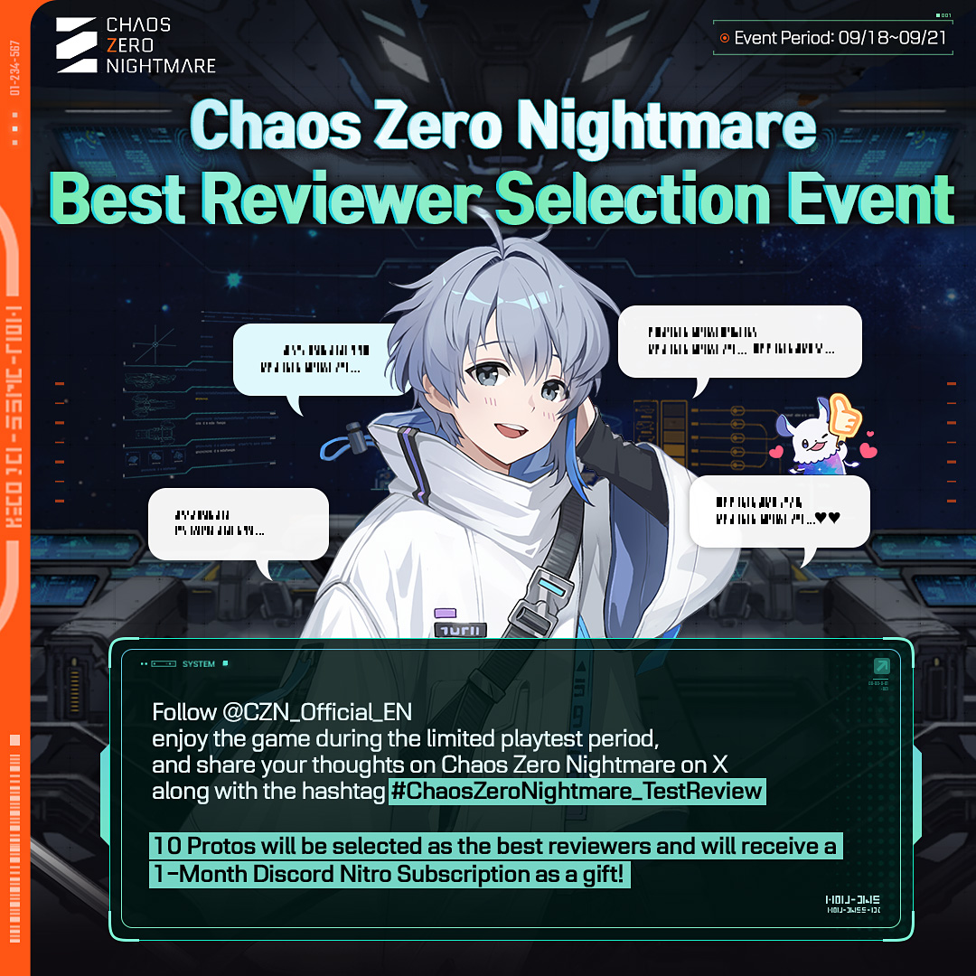 Event Chaos Zero Nightmare Best Reviewer Selection Event