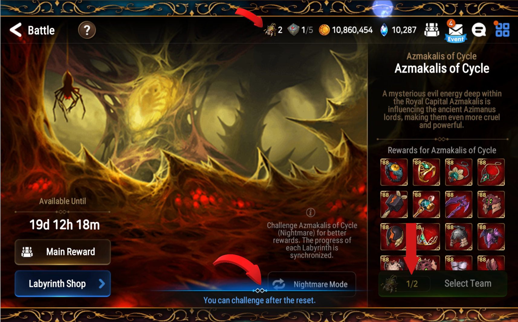 Azmakalis of Cycle raid is broken again?
