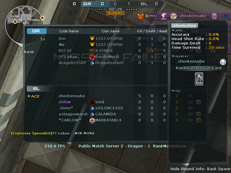 CHEATER USING TELEKILL