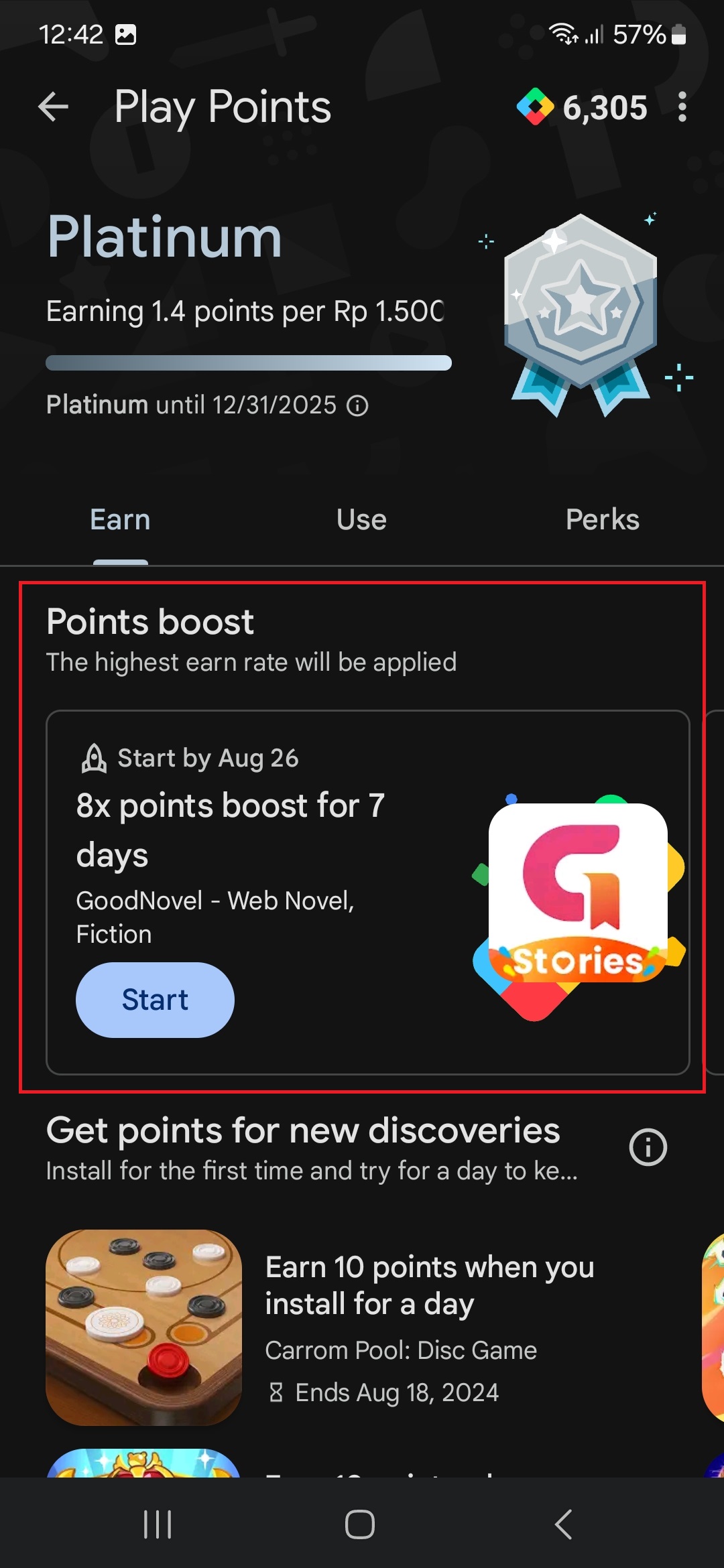 Google Play Points Special Earn Promotion