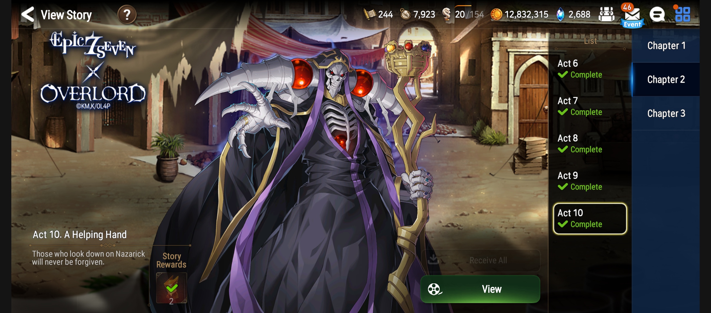 Epic Seven x OVERLORD Collaboration! Side Story Screenshot Event