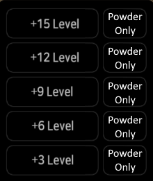 Powder Only Auto Level Button