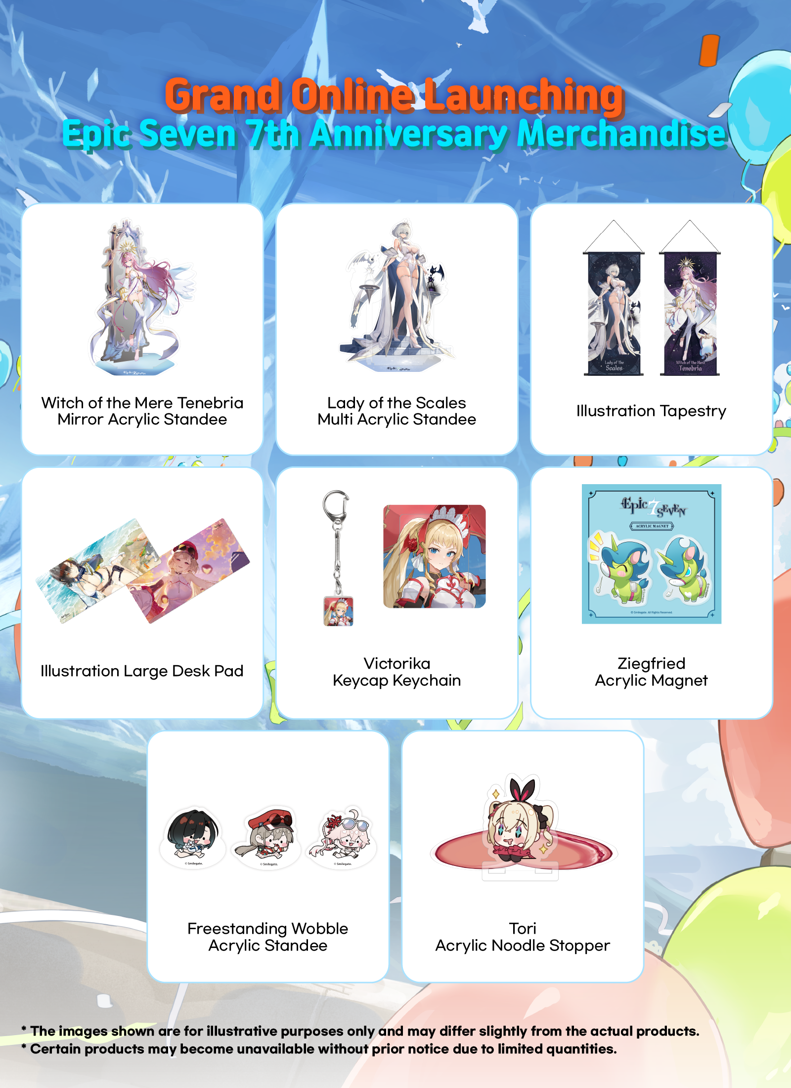 Epic Seven 7th Anniversary Merchandise Now on Sale at Smilegate Shop